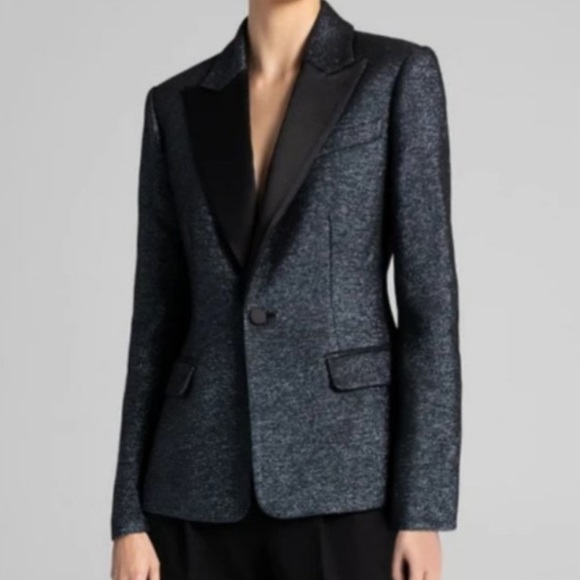 A.L.C. | Jackets & Coats | Alc Landis Ii Metallic Black Structured ...